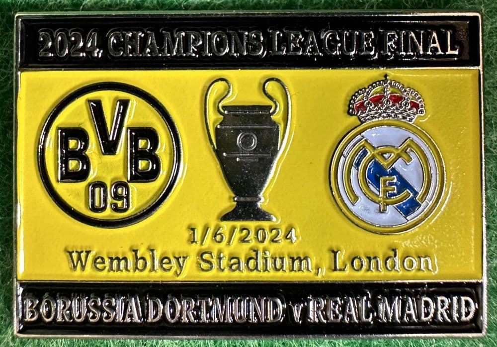 2024 UEFA Champions League Final Dortmund v Real Madrid Enamel Pin ...
