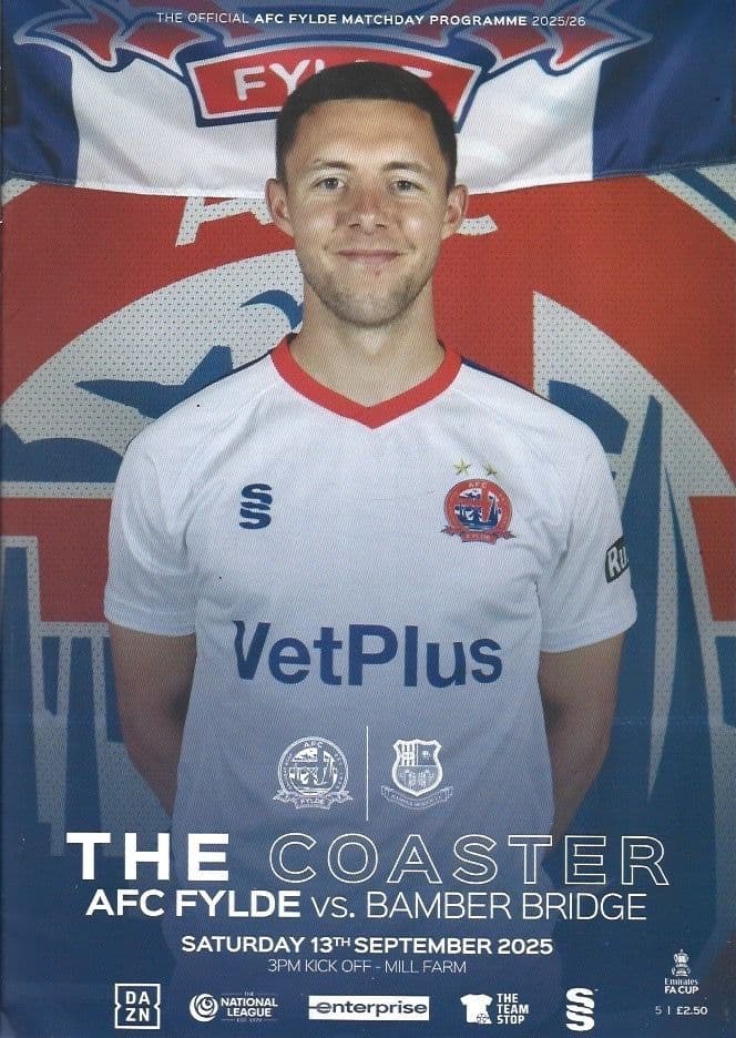 AFC Fylde v Bamber Bridge Official FA Cup Matchday Programme 2025/26 ...