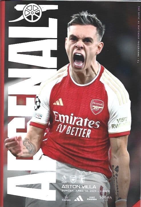 Arsenal v Aston Villa Official Premier League Matchday Programme 23/24 ...