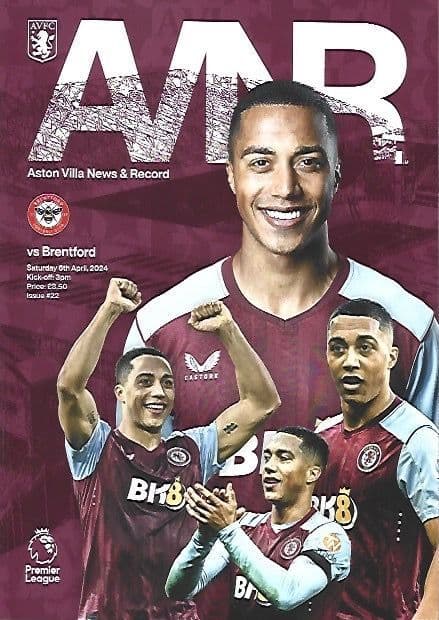 Aston Villa v Brentford Official Premier League Matchday Programme 23/ ...