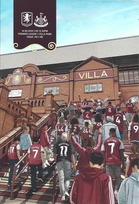 Aston Villa v Newcastle United Official Matchday Programme 2025/26 ...