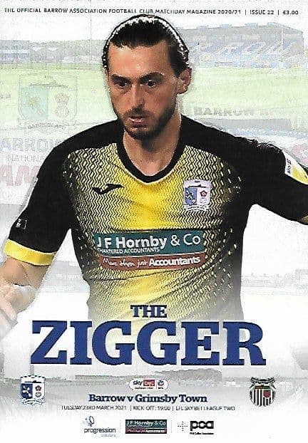 Barrow v Grimsby Official Printed Matchday Programme 2020/21 - 23rd ...