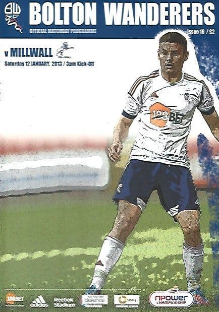 Bolton Wanderers v Millwall 12th January 2013 Official Matchday ...