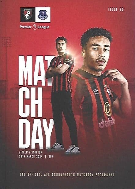 Bournemouth v Everton Official Premier League Matchday Programme 23/24 ...