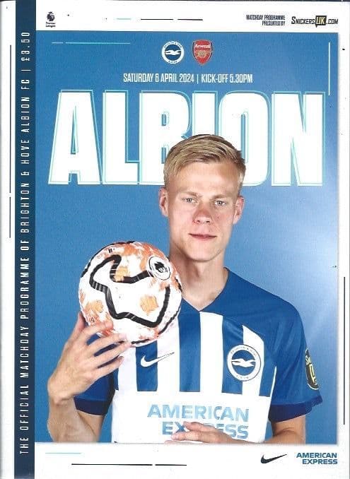Brighton & Hove Albion v Arsenal Official Premier League Matchday ...