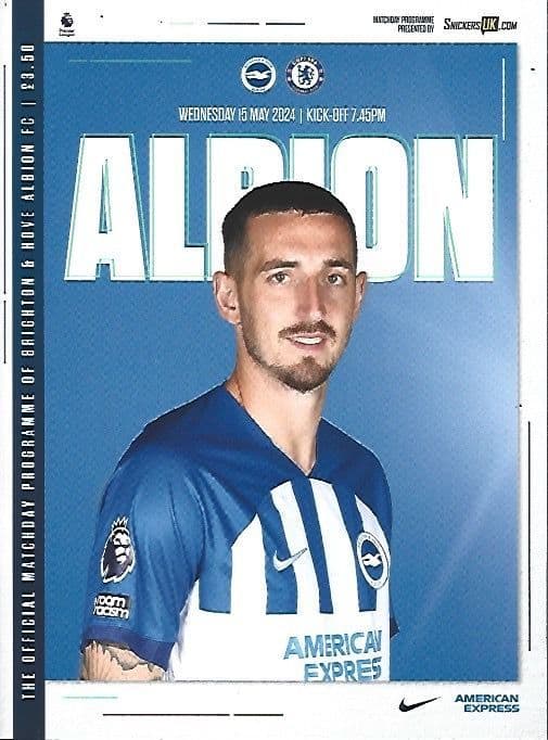 Brighton & Hove Albion v Chelsea Official Premier League Matchday ...