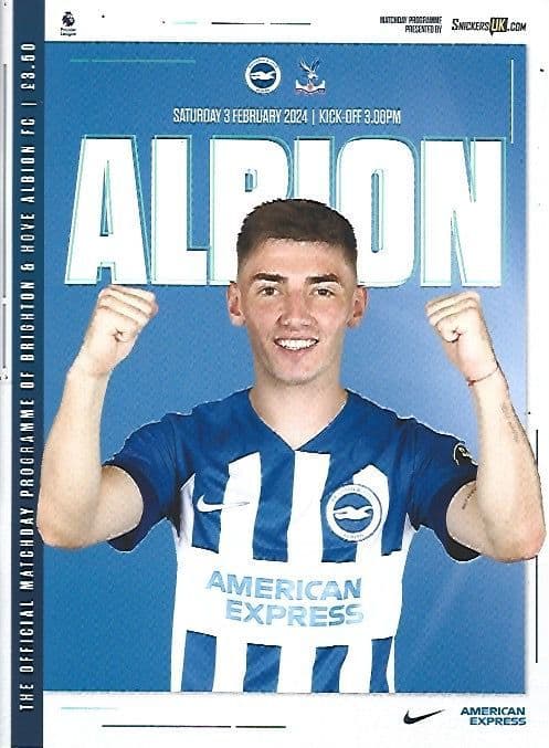 Brighton & Hove Albion v Crystal Palace Official Matchday Programme 23/ ...