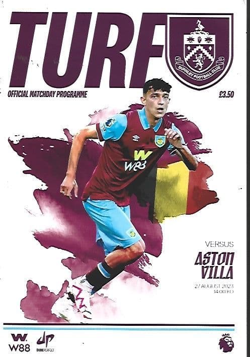Burnley v Aston Villa Official Premier League Matchday Programme 23/24 ...