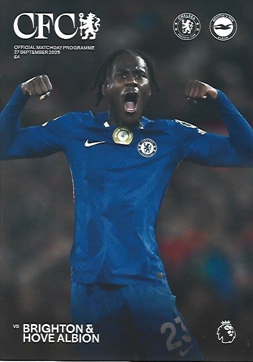 Chelsea v Brighton & Hove Albion Official Matchday Programme 2025/26 ...