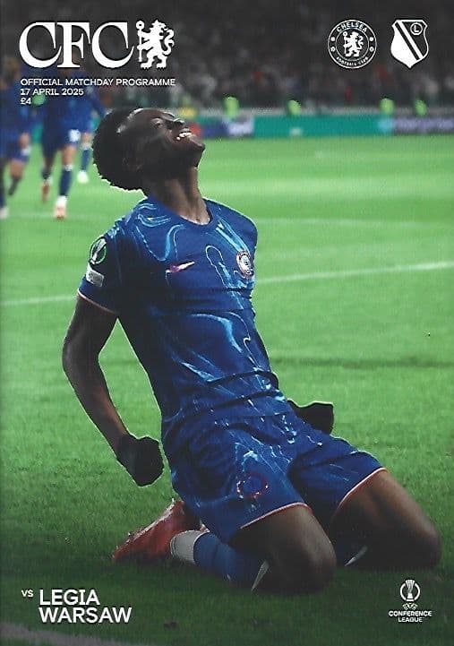 Chelsea v Legia Warsaw UECL Official Matchday Programme 2024/25 - 17th ...