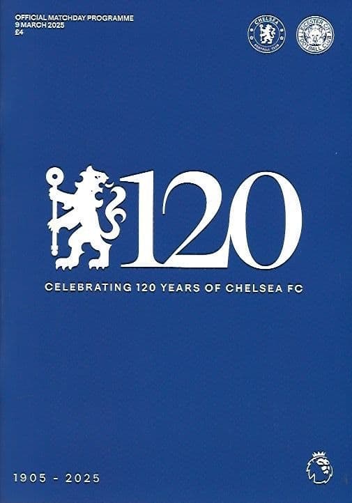 Chelsea v Leicester City Official Matchday Programme 2024/25 - 9th ...