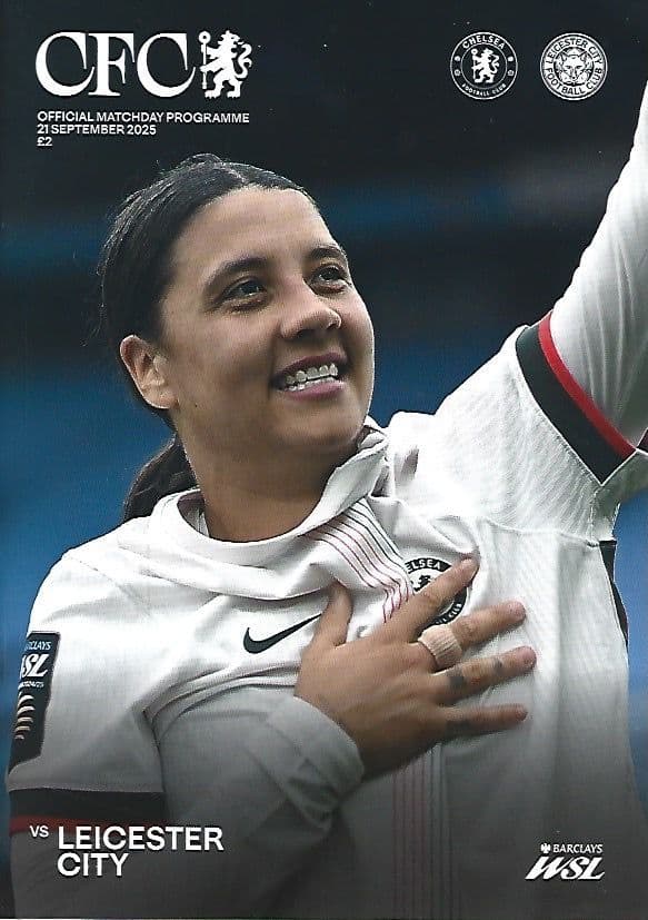 Chelsea Women v Leicester City Official Matchday Programme 2025/26 ...