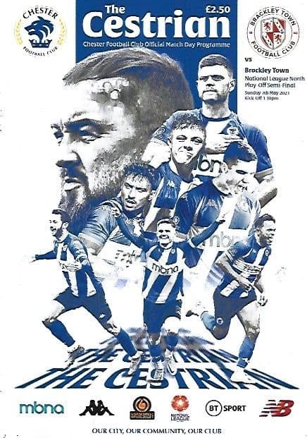 Chester v Brackley Town Play Off Semi Final Official Matchday Programme ...