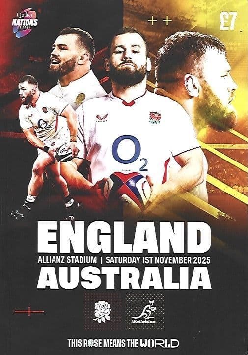 England v Australia Quilter Nations Series 2025 Allianz Stadium ...