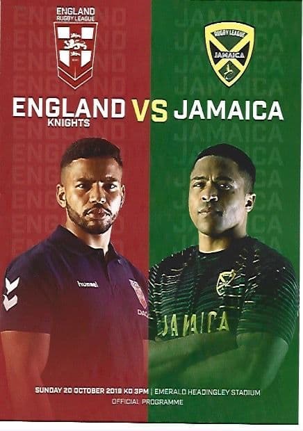 England v Jamaica 20th October 2019 PDF Printed Matchday Programme 2023