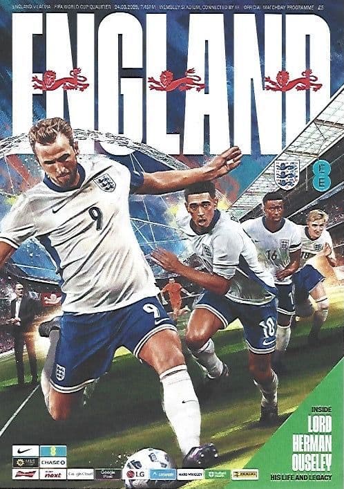 England v Latvia Official Matchday Programme 2024/25 - 24th March 2025