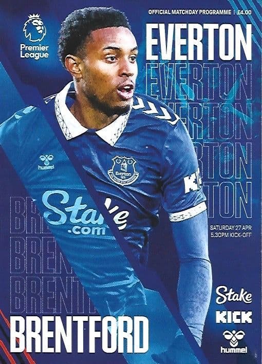 Everton v Brentford Official Premier League Matchday Programme 23/24 ...