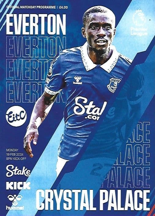 Everton v Crystal Palace Official Premier League Matchday Programme 23/ ...