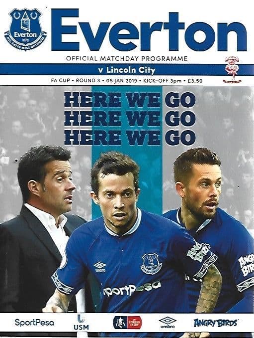 Everton v Lincoln City 5th January 2019 FA Cup Official Matchday Programme