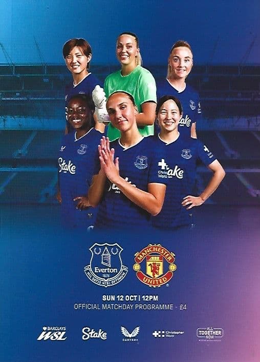 Everton Women v Manchester United Women Official Matchday Programme ...