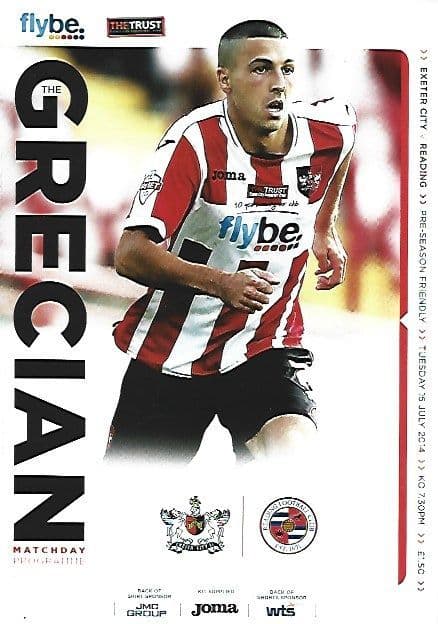 Exeter City v Reading 15th July 2014 Official Matchday Programme