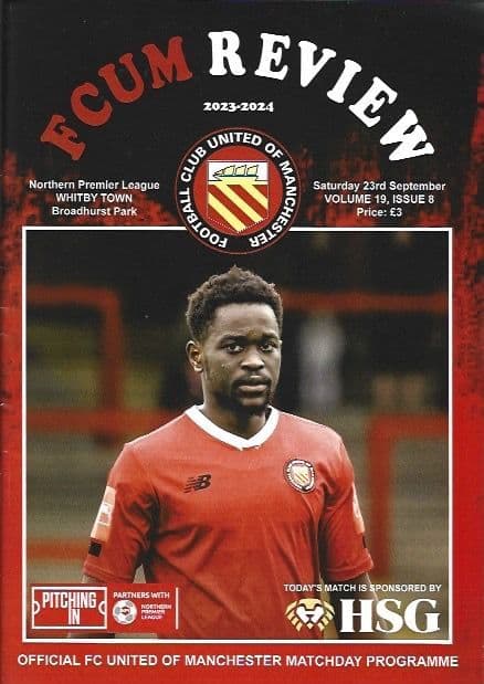 FC United of Manchester v Whitby Town Official Matchday Programme 23/24 ...