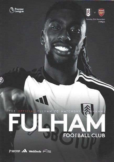 Fulham v Arsenal Official Premier League Matchday Programme 23/24 ...