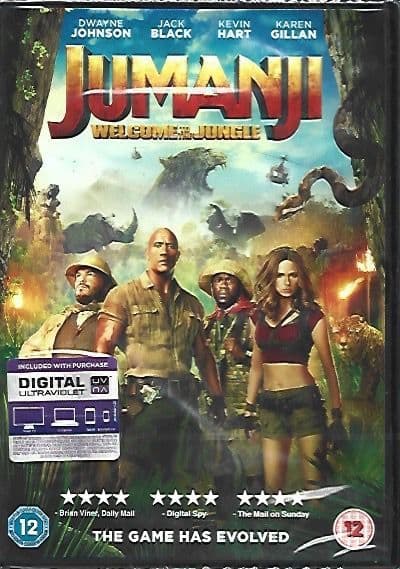 Jumanji Welcome to the Jungle - Genuine Region 2 DVD