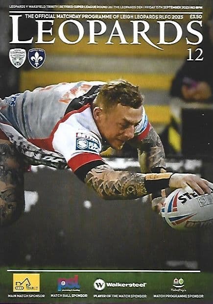 Leigh Leopards v Wakefield Trinity Official Matchday Programme 2023 - 15th September 2023