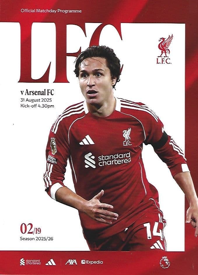 Liverpool v Arsenal Official Premier League Matchday Programme 2025/26 ...