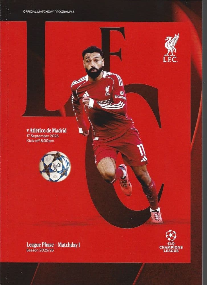 Liverpool v Atletico Madrid Official UCL Matchday Programme 2025/26 ...