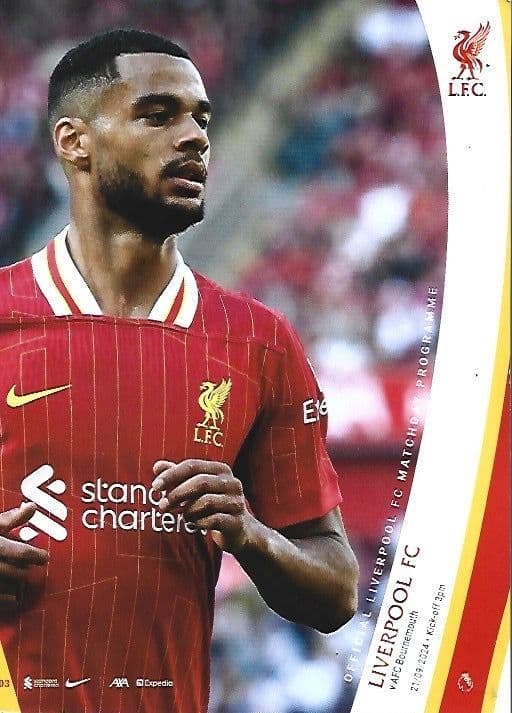 Liverpool v Bournemouth Official Matchday Programme 2024/25 - 21st ...