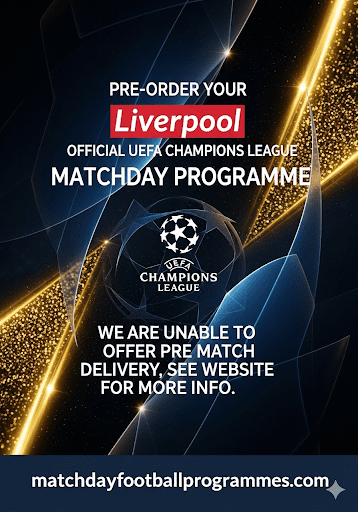 Liverpool v Qarabag Official UCL Matchday Programme 2025/26 - PRE-ORDER