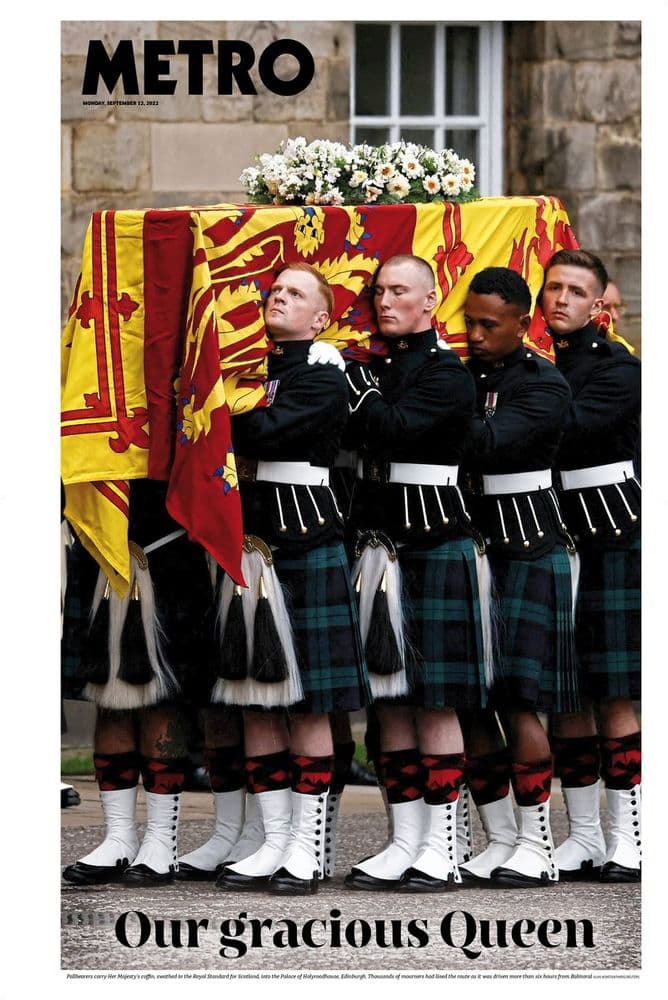 Metro Newspaper Monday September 12th 2022 Queen Elizabeth II Special ...