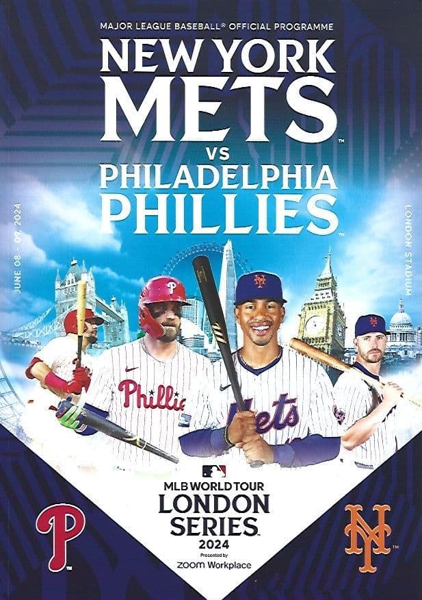 New York Mets v Philadelphia Phillies MLB London Official Programme ...