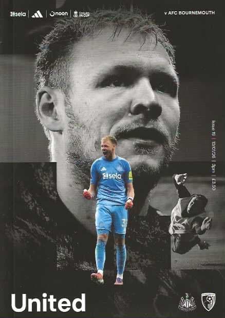 Newcastle United v Bournemouth Official FA Cup Matchday Programme 2025/ ...