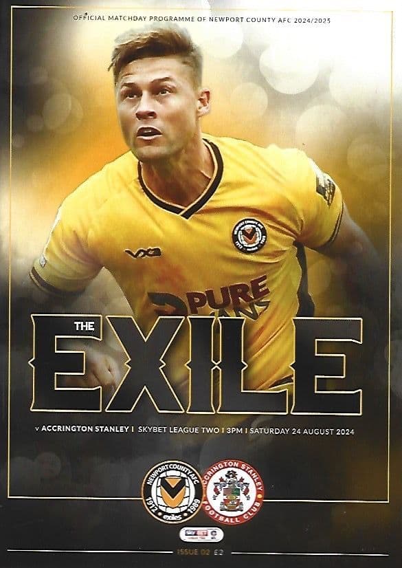Newport County v Accrington Stanley Official Matchday Programme 2024/25 ...