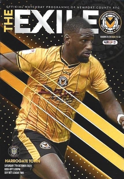 Newport County v Harrogate Town Official Matchday Programme 23/24 - 7th ...
