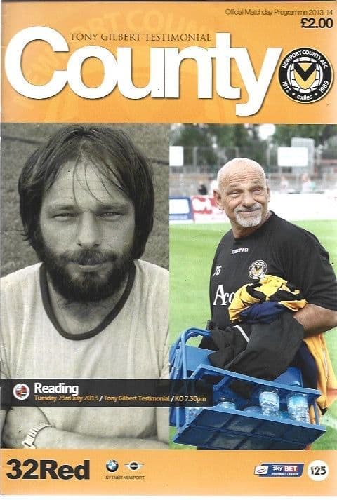 Newport County v Reading 23rd July 2023 Tony Gilbert Testimonial ...