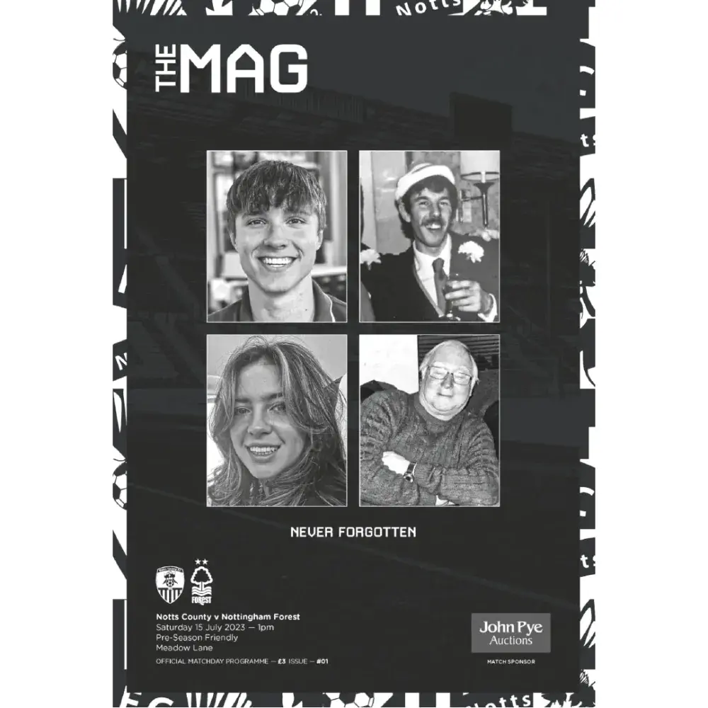 Notts County v Nottingham Forest Pre-Season Official Matchday Programme ...