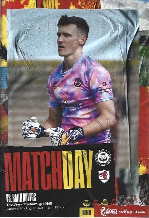 Partick Thistle v Raith Rovers Official Matchday Programme 23/24 - 5th ...