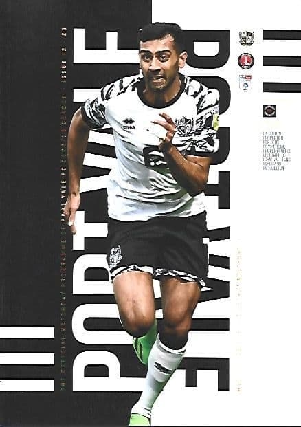 Port Vale v Charlton Athletic 19th November 2022 Official Matchday ...