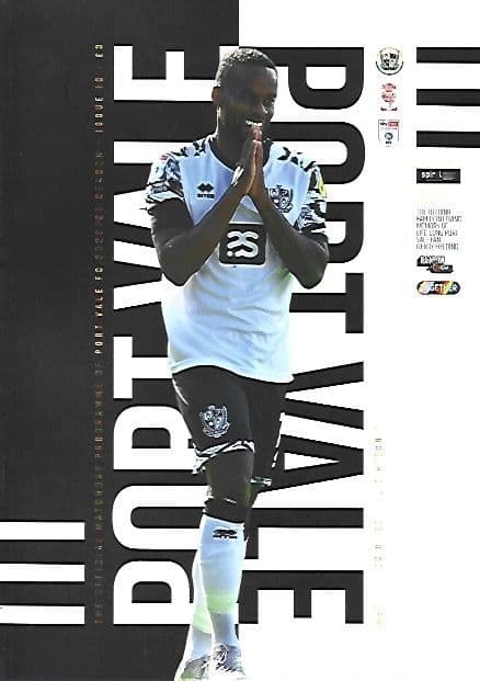 Port Vale v Lincoln City 29th October 2022 Official Matchday Programme ...
