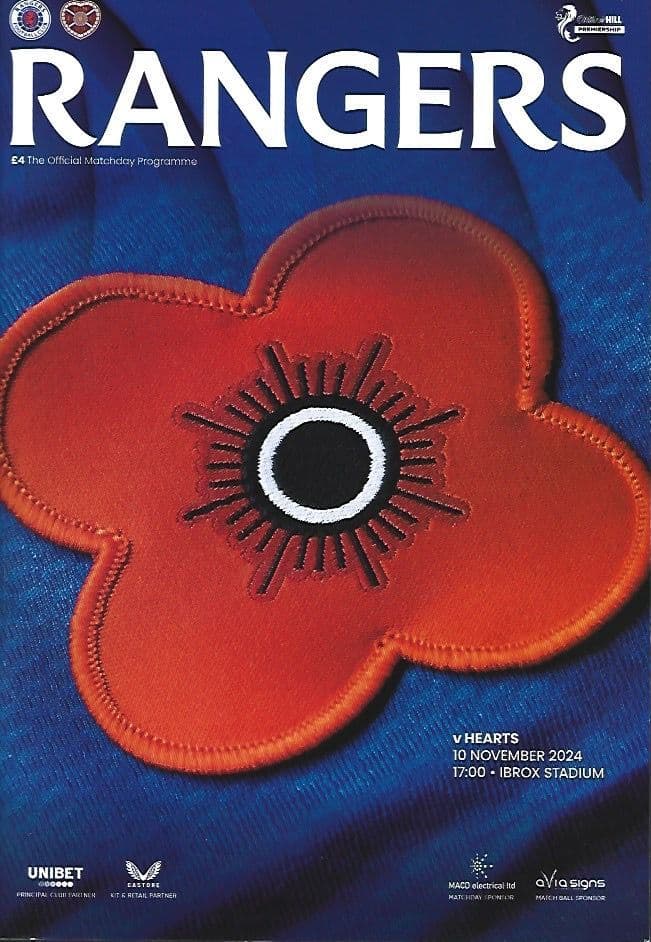 Rangers v Heart of Midlothian Official Matchday Programme 2024/25 ...