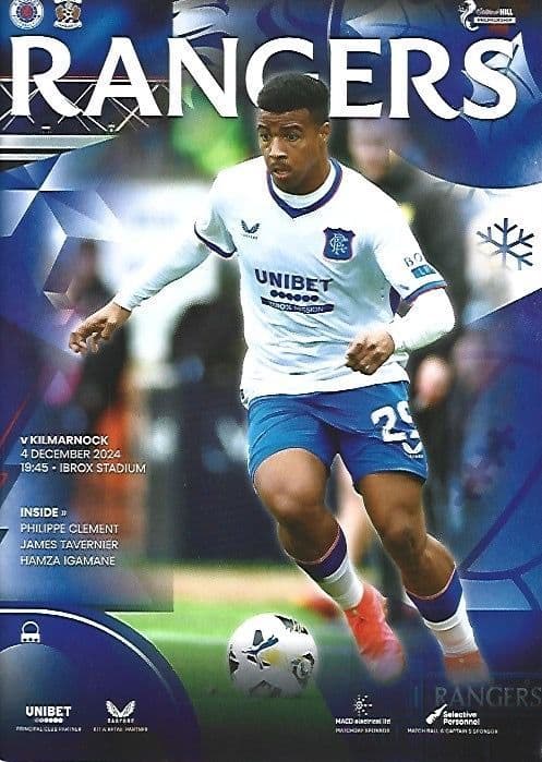 Rangers v Kilmarnock Official Matchday Programme 2024/25 - 4th December ...