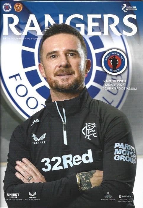 Rangers v Motherwell Official Matchday Programme 2024/25 - 1st March 2025