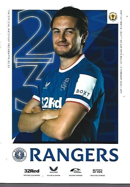 Rangers v Partick Thistle 12th February 2023 Scottish Cup Official ...