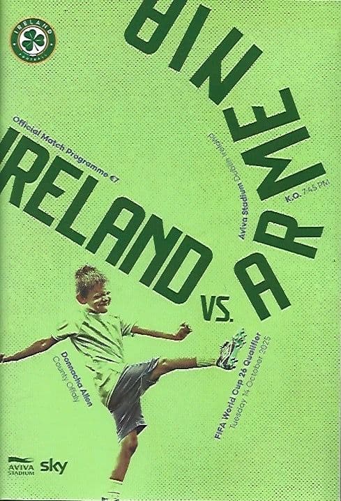 Republic of Ireland v Armenia Official Matchday Programme 2025/26 ...