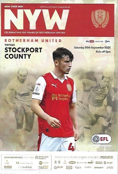Rotherham United v Stockport County Official Matchday Programme 2025/26 ...