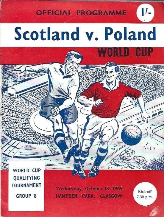 Scotland v Poland 13th October 1965 Official Matchday Programme